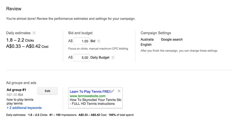 How To Launch Your First AdWords Ad Starting At $5/Day
